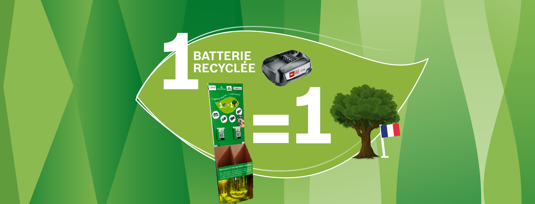Opération 1 batterie recyclée = 1 arbre planté - Batribox